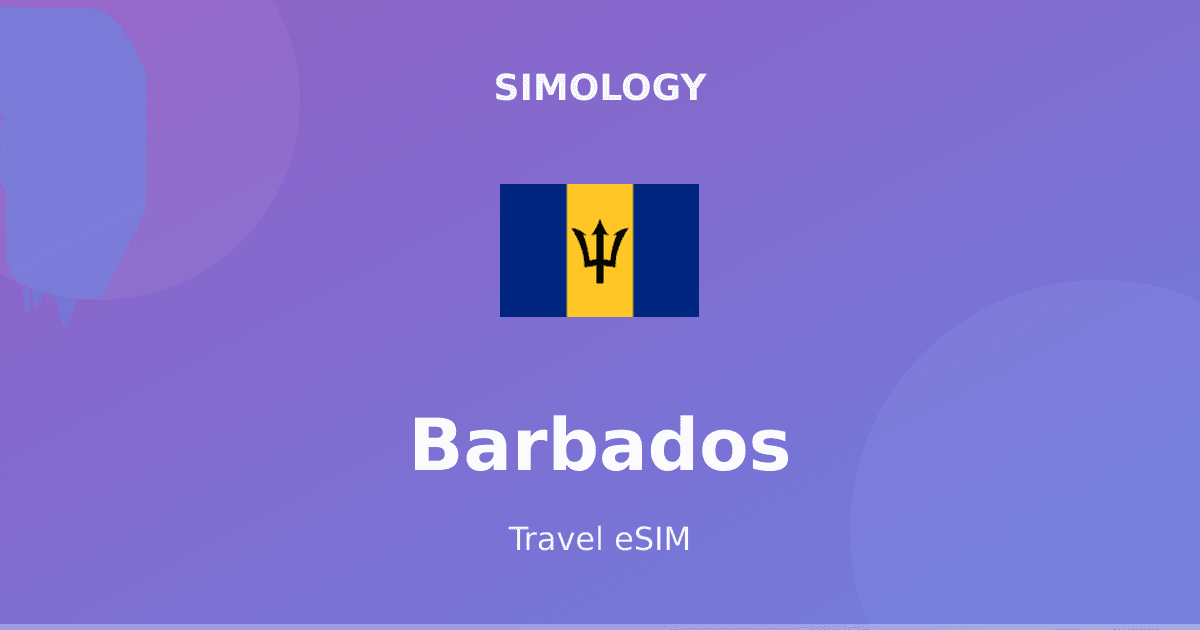 Barbados için seyahat eSIM ₺315.48'den | Simology